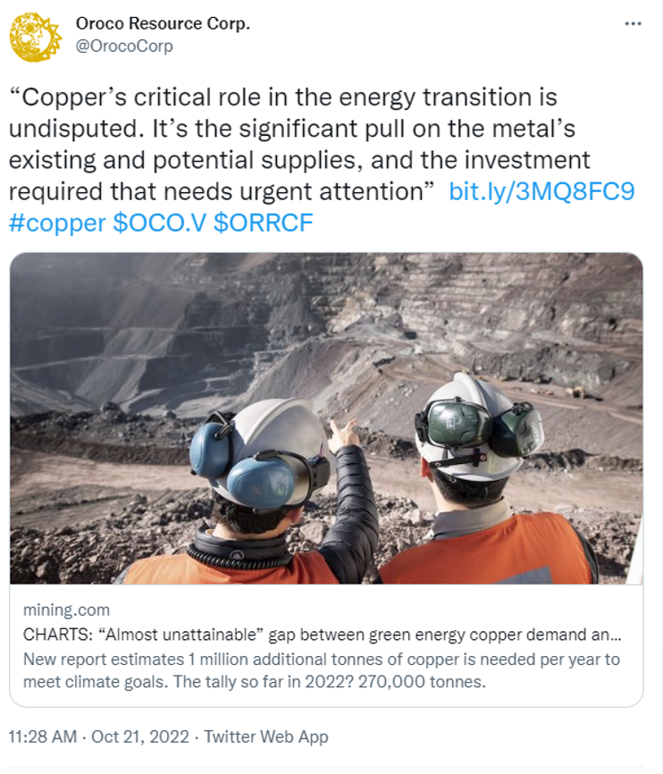 Oroco Resource Corp - Blog