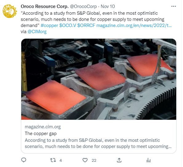 Oroco Resource Corp - Blog